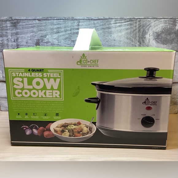 Eco Chef | Kitchen | Eco Chef Cook Smarter 4 Quart Stainless Steal Slow ...